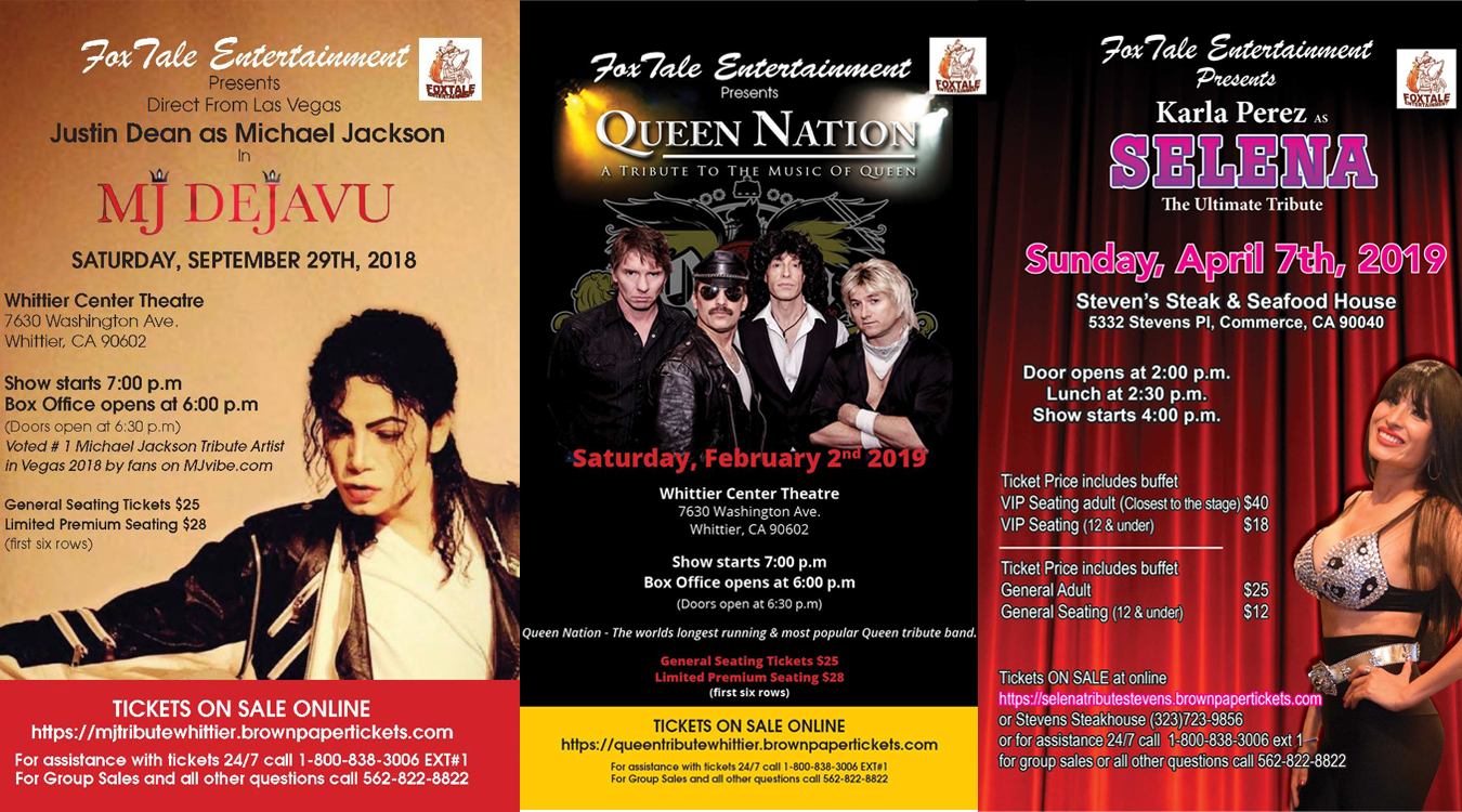 Concert Posters of Past Events - FoxTale Entertainment